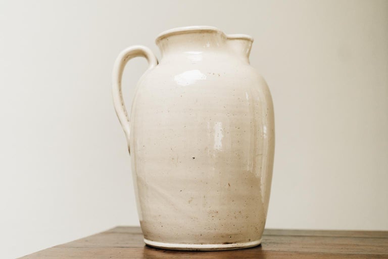19th Century Doulton Lambeth Cream Glazed Stoneware Extra Large Jug For ...