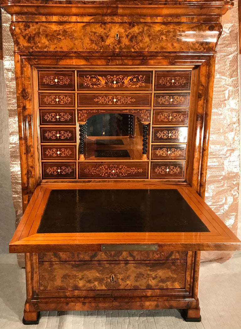 19th Century Drop Front Desk, France 1830, Walnut For Sale at 1stDibs