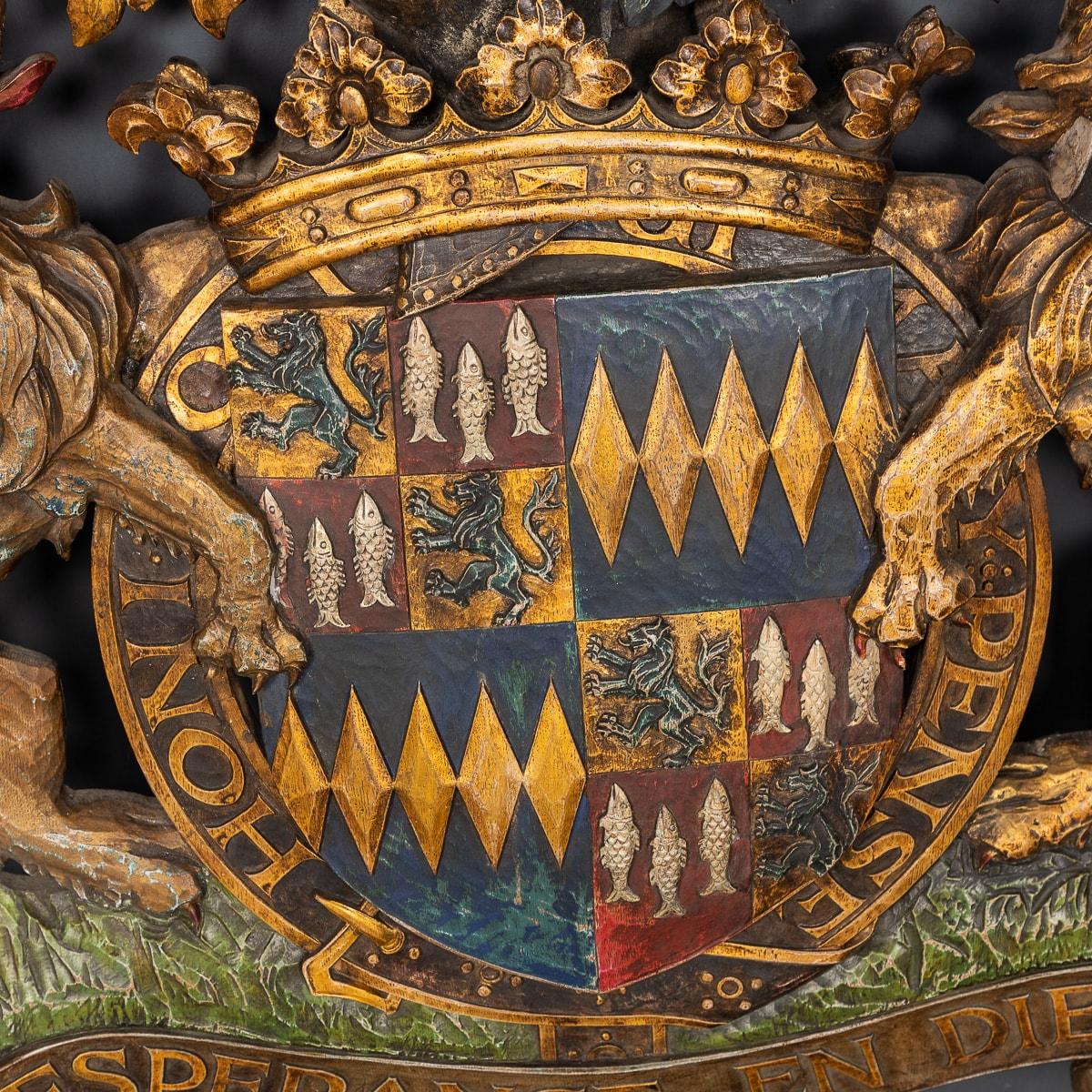 19th Century Duke Of Northumberland Crest, Carved Wood and Painted Wood ...