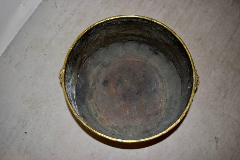 19th Century Dutch Brass Log Bucket at 1stDibs