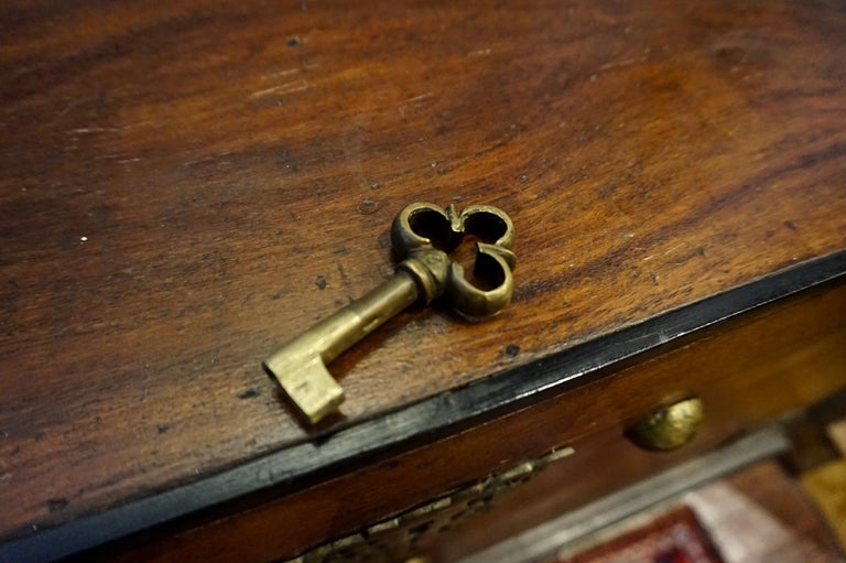 19th Century Dutch Colonial Mahogany Chest on Stand with Brass Hardware ...