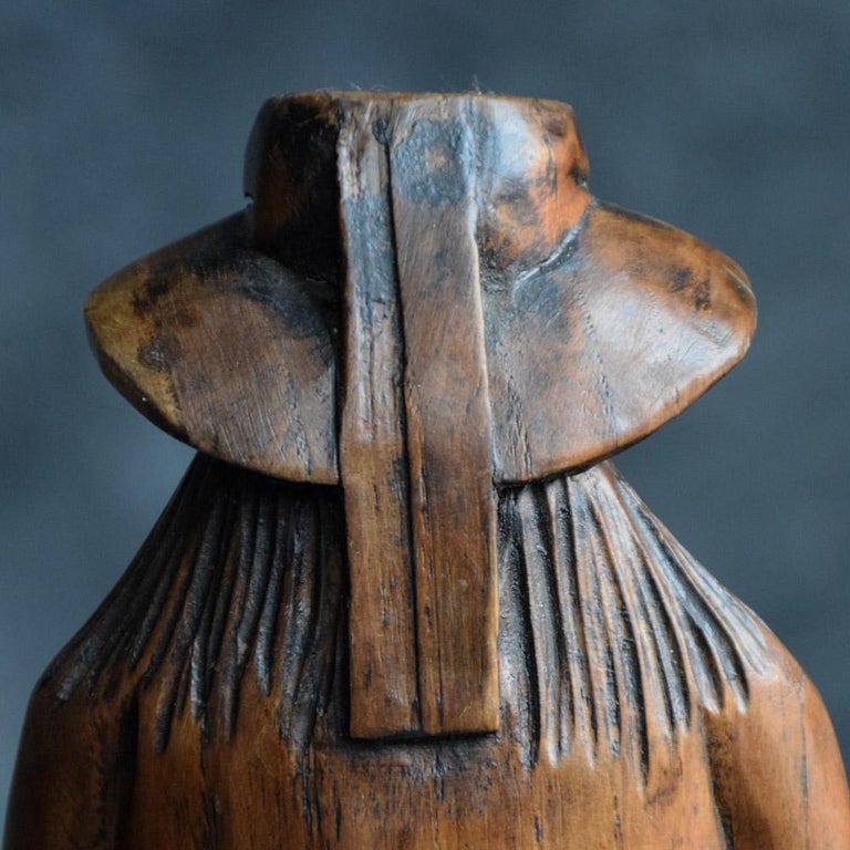 19th Century Dutch Folk Art Pair of Hand Carved Figures at 1stDibs