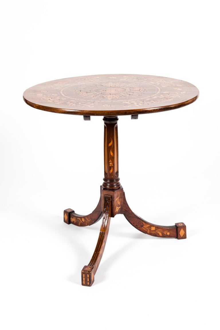19th Century Dutch Marquetry Inlaid Tilt Table at 1stDibs | dutch ...
