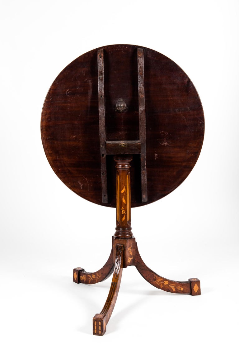 19th Century Dutch Marquetry Inlaid Tilt Table at 1stDibs | dutch ...