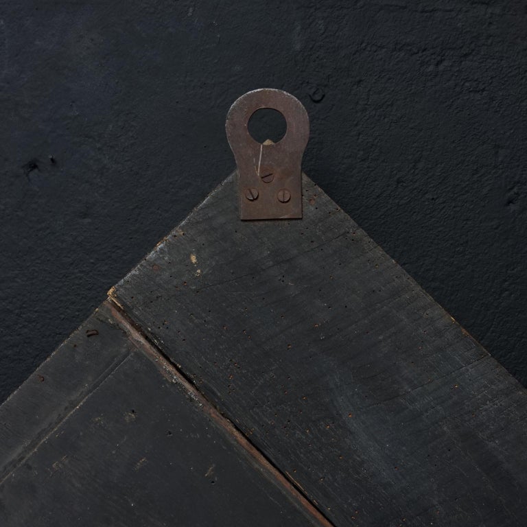19th Century Dutch Polychrome Painted Wooden Funerary Hatchment or ...