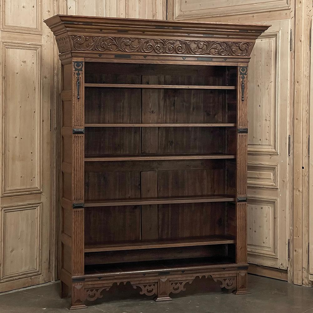 19th Century Dutch Renaissance Open Bookcase For Sale at 1stDibs