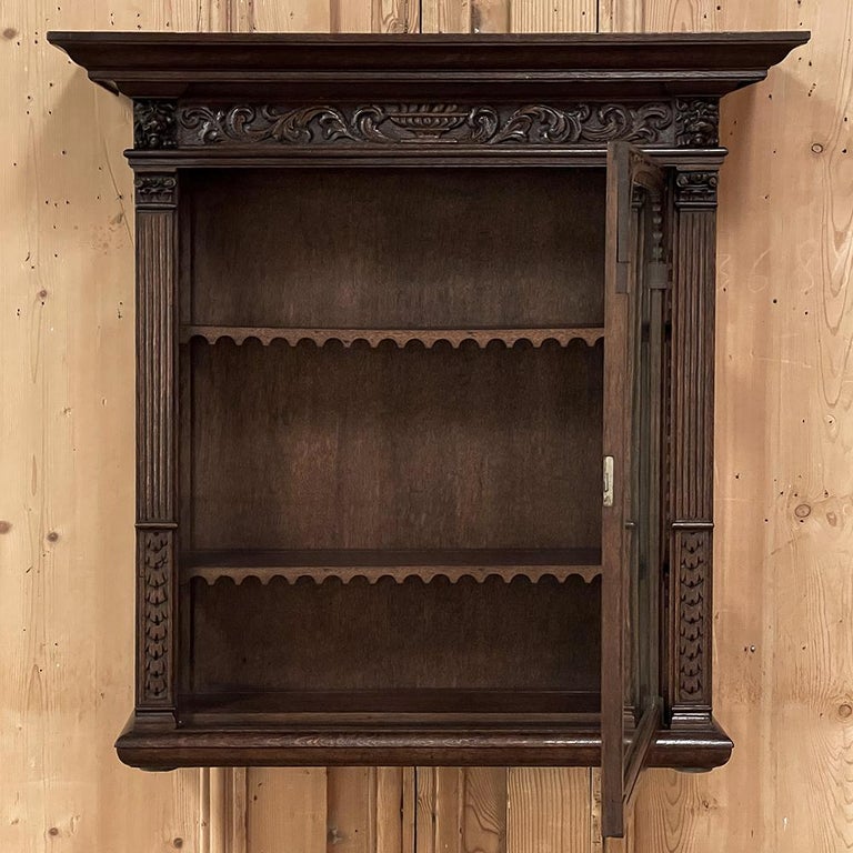 19th Century Dutch Renaissance Wall Vitrine For Sale at 1stDibs