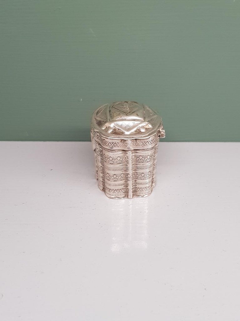 19th Century Dutch Silver Loderein or Vinaigrette Box, Dated 1855 at ...