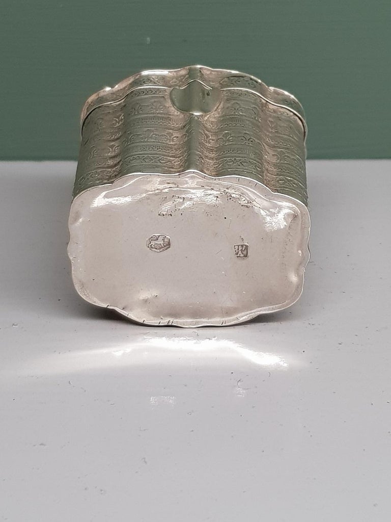 19th Century Dutch Silver Loderein or Vinaigrette Box, Dated 1855 at ...