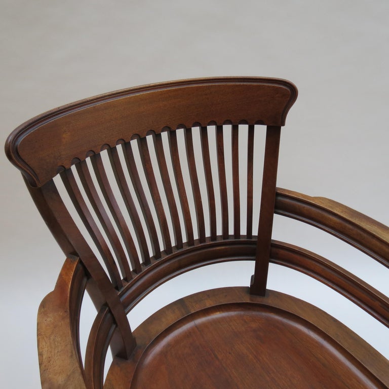 19th Century E W Godwin Swivel Office Chair in Walnut For Sale at 1stDibs