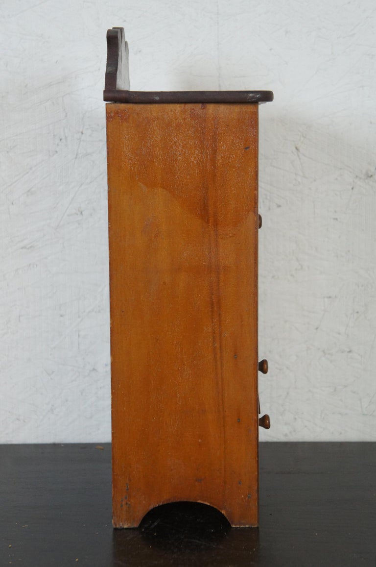 19th Century Early American Pine Cupboard Miniature Salesman Sample ...