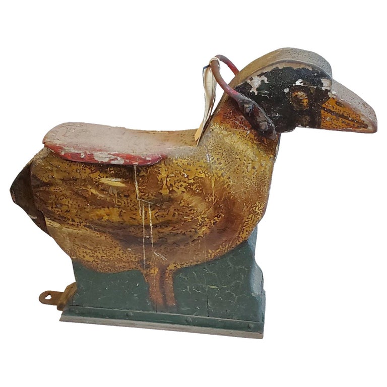 19th Century Early Carousel Duck Figure Carnival Ride For Sale at 1stDibs