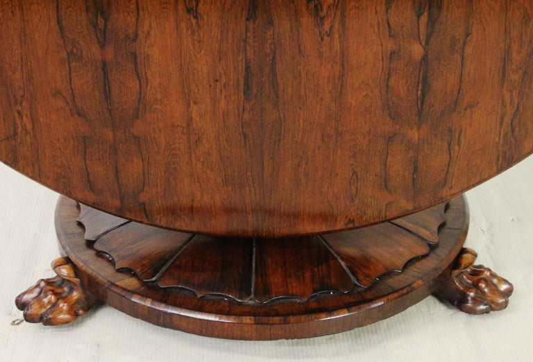 19th Century Early Victorian Round Rosewood Loo Table at 1stDibs