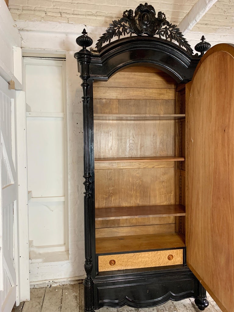 19th Century Ebonised French Gothic Armoire at 1stDibs