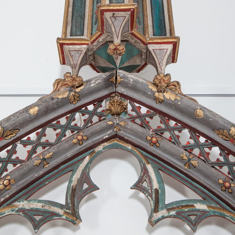 19th Century Ecclesiastical Painted Gothic Arched Frames at 1stDibs