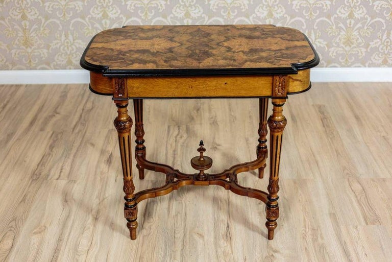 19th Century Eclectic Walnut Small Table For Sale at 1stdibs