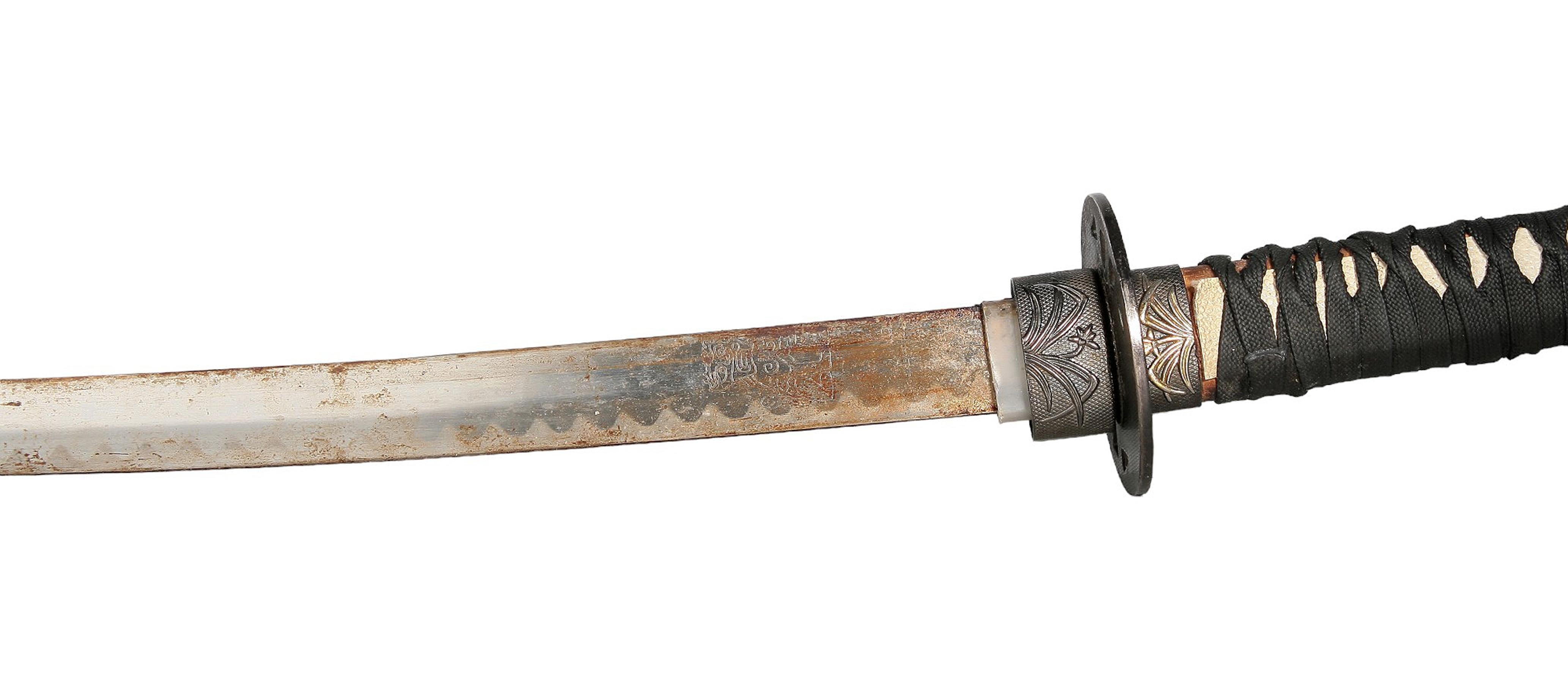19th Century Edo-/Meiji Period Black Samurai Katana/Long Sword with ...