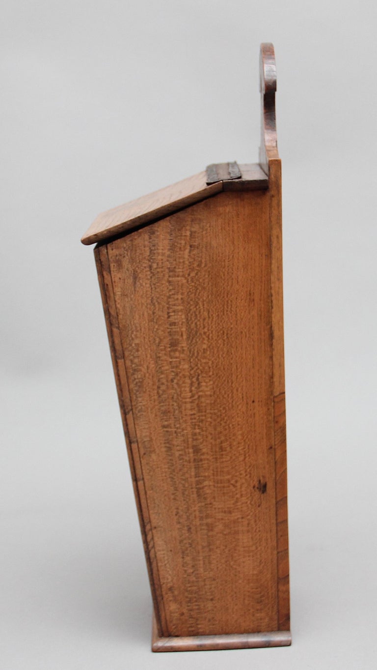 19th Century Elm and Fruitwood Candle Box For Sale at 1stDibs