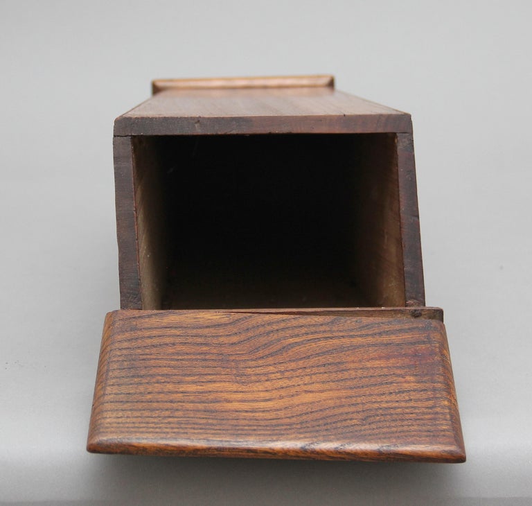 19th Century Elm and Fruitwood Candle Box For Sale at 1stDibs