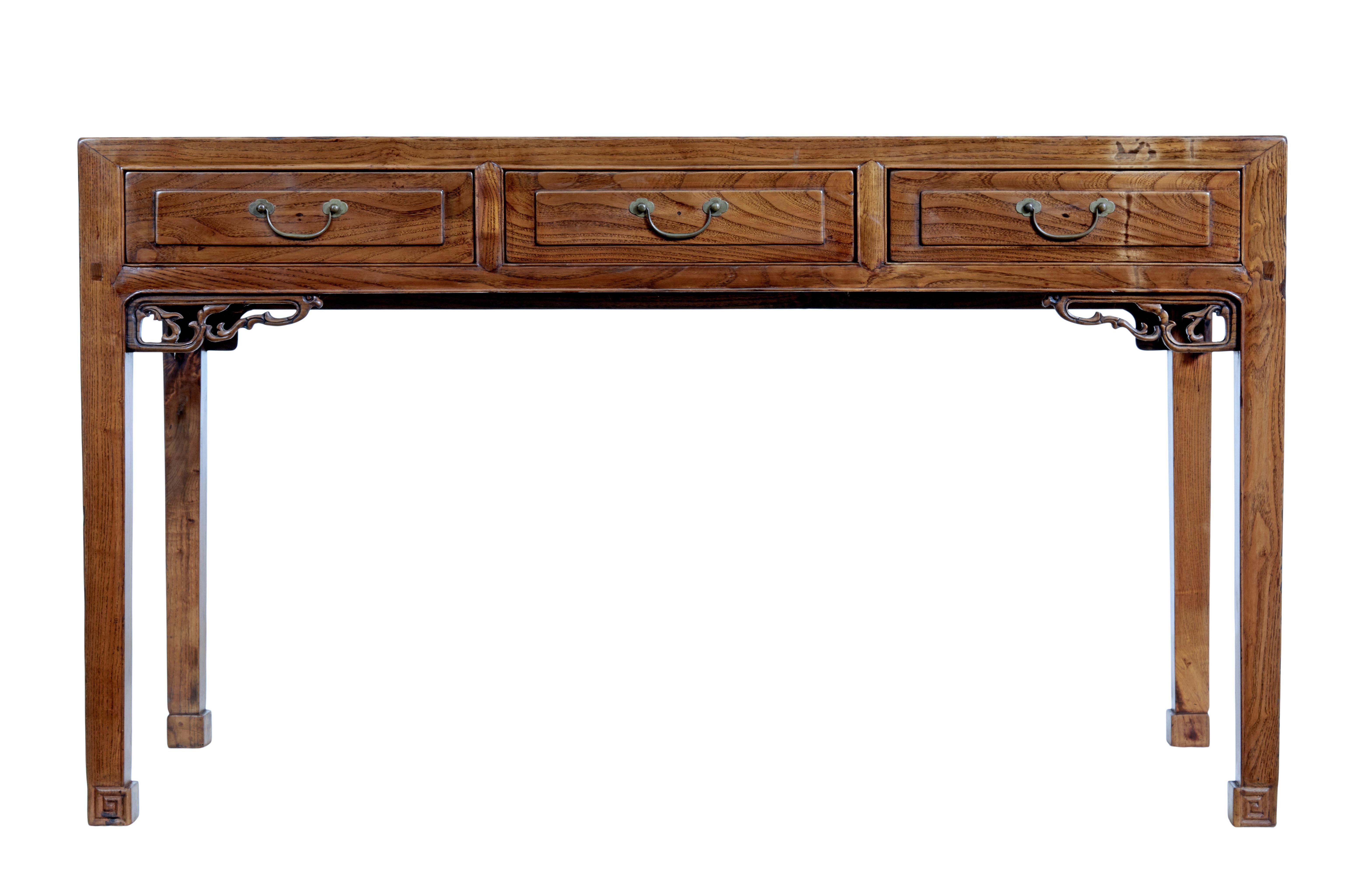 19th Century Elm Chinese Console Table Sideboard For Sale at 1stDibs