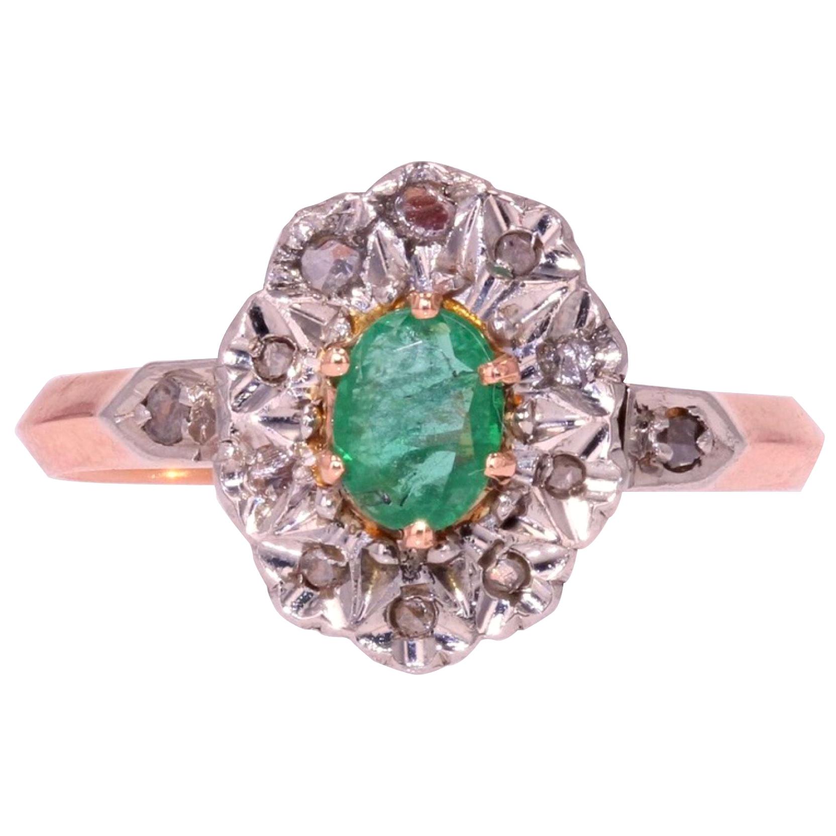 French 19th Century 18 Karat Rose Gold Sentimental Ring at 1stDibs