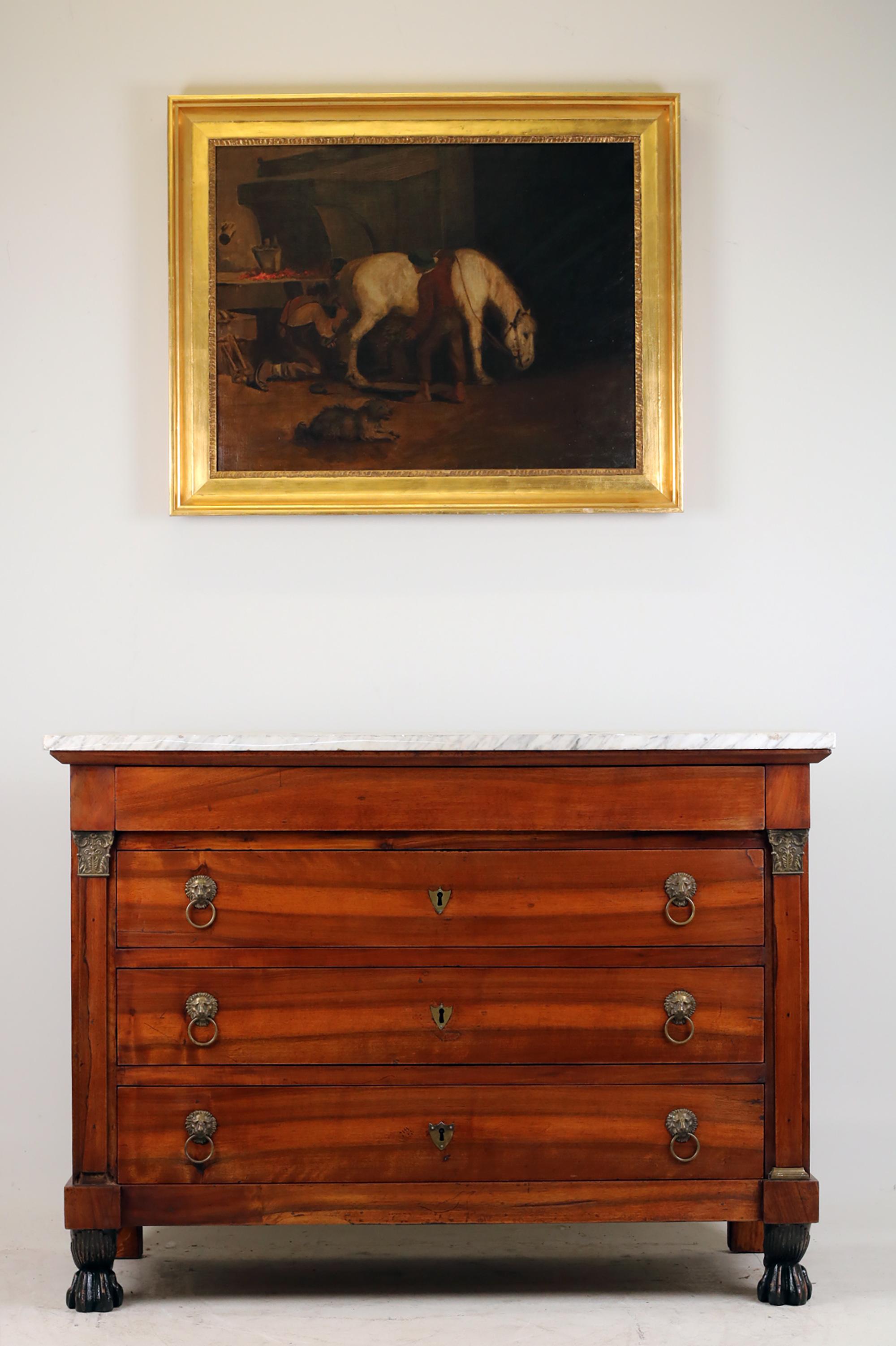 19th Century Empire French Chest of Drawers with marble on top For Sale ...