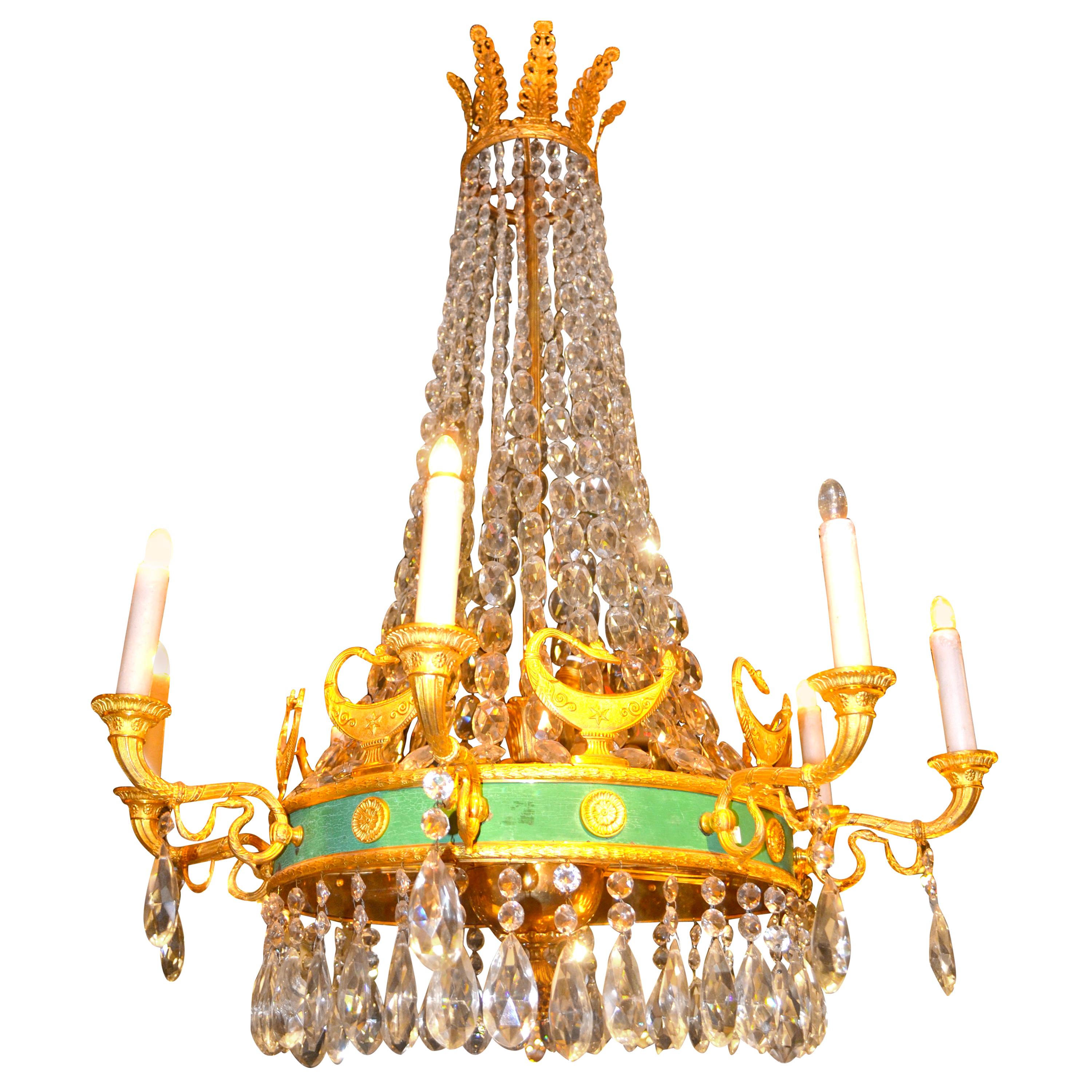 Mid-19th Century Irish Waterford Crystal Eight-Arm Chandelier For Sale ...