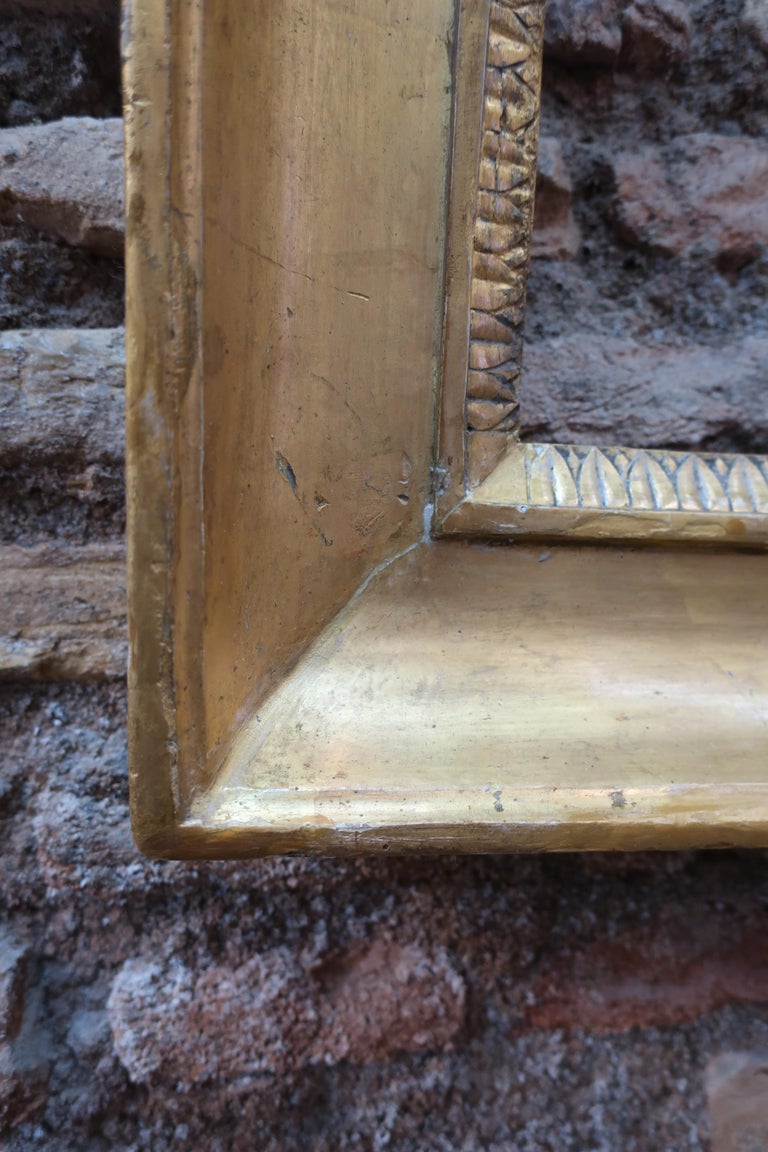 19th Century Empire Style Frame Gilded in Pure Gold For Sale at 1stDibs