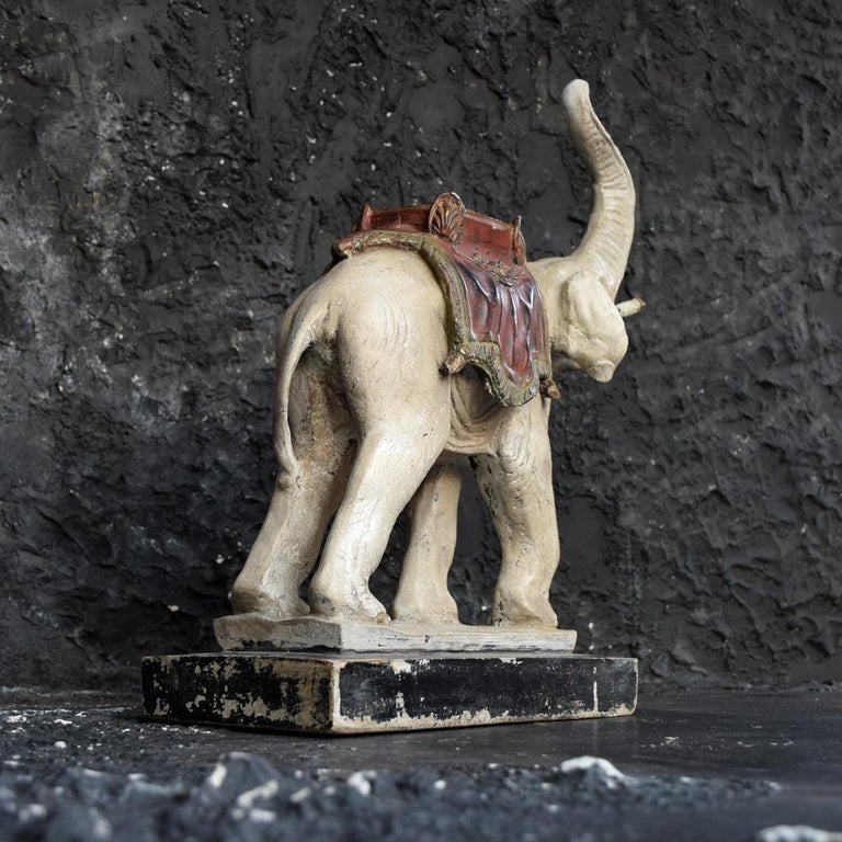 19th Century English Alabaster Elephant Statue at 1stDibs