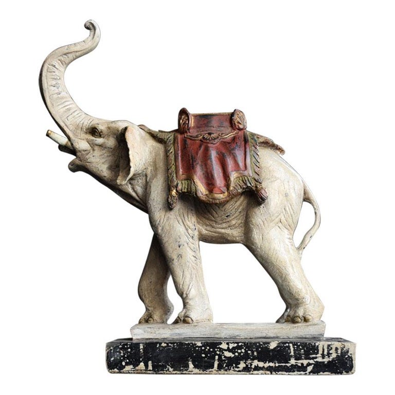 19th Century English Alabaster Elephant Statue at 1stDibs