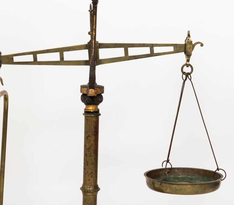 19th Century English and Brass Iron Scale at 1stDibs