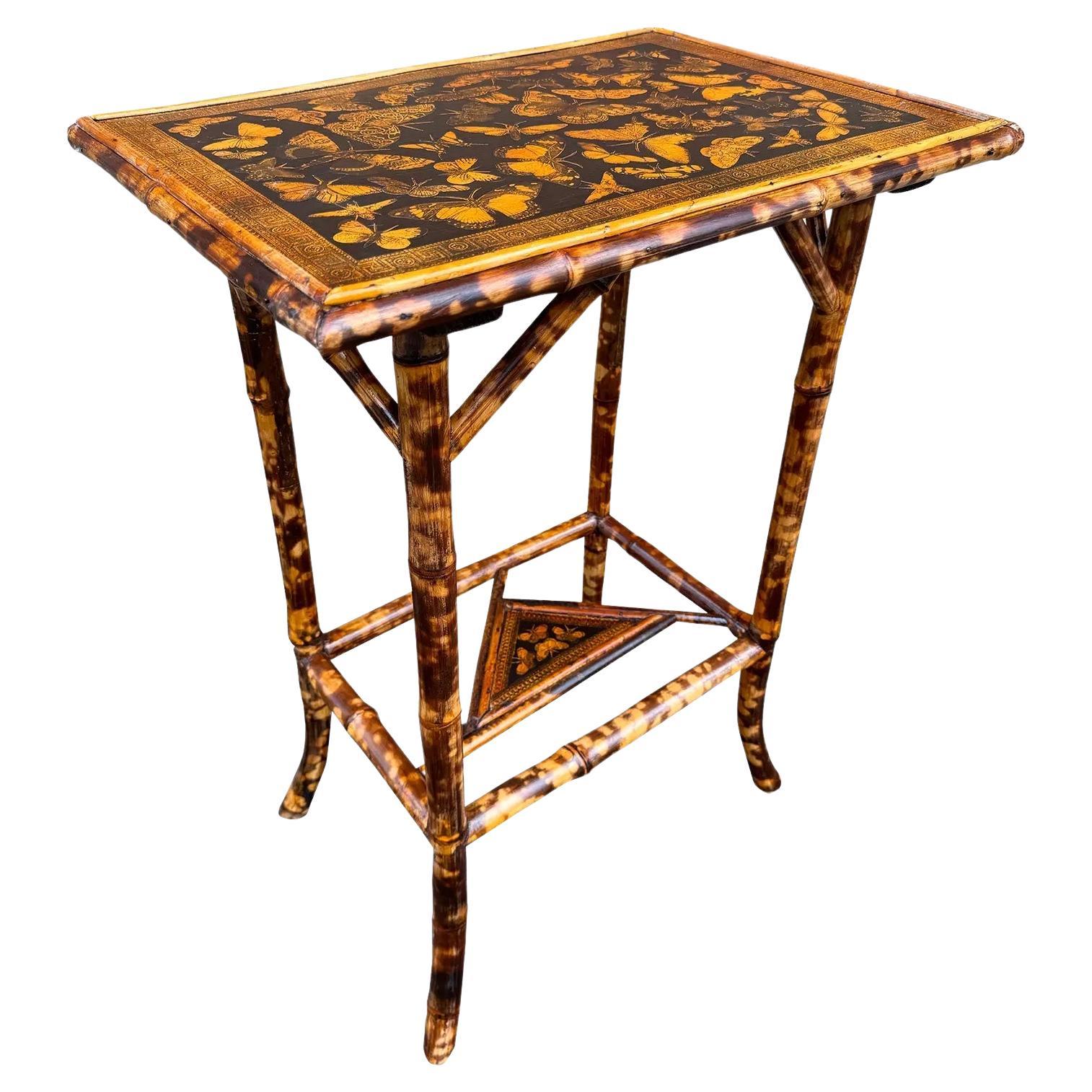 19th Century English Bamboo Side Table For Sale at 1stDibs