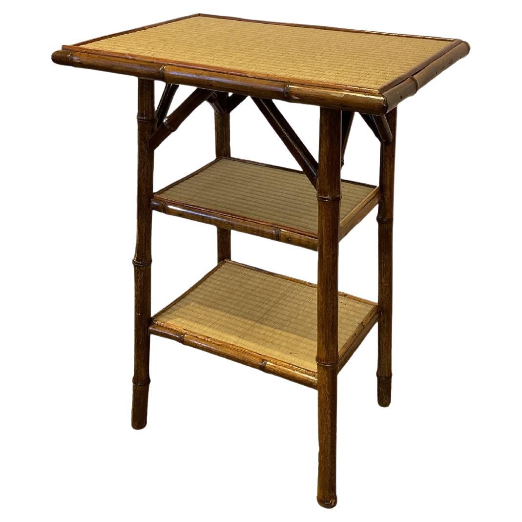 19th Century English Bamboo Decoupage Table For Sale at 1stDibs