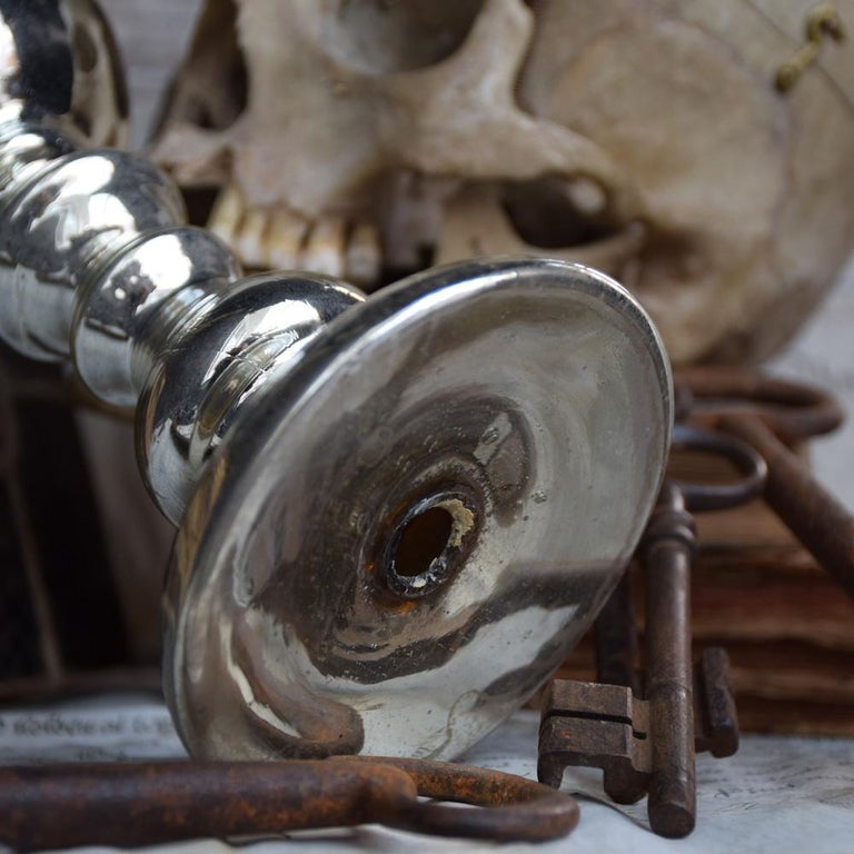 19th Century English Butlers Glass Mercury Gaze Ball at 1stDibs