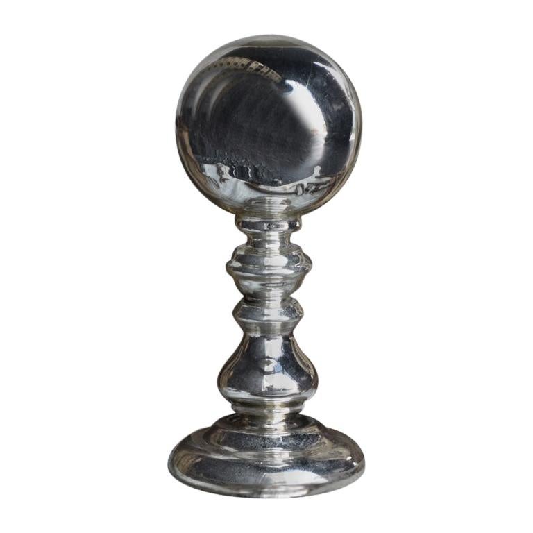 19th Century English Butlers Glass Mercury Gaze Ball at 1stDibs