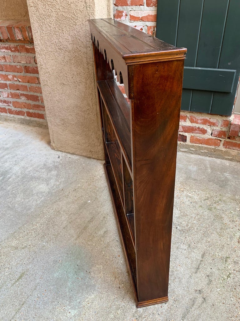 19th Century English Carved Oak Pine Plate Wall Rack Kitchen Display ...