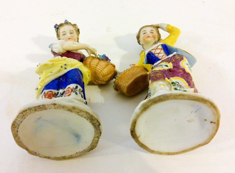 19th Century English Chelsea Style Porcelain Figurine, Pair For Sale at ...