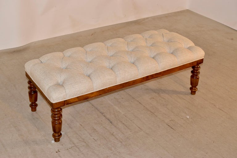 19th Century English Chesterfield Bench at 1stDibs