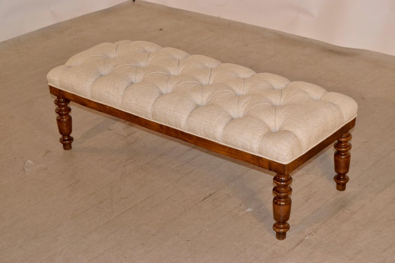 19th Century English Chesterfield Bench at 1stDibs