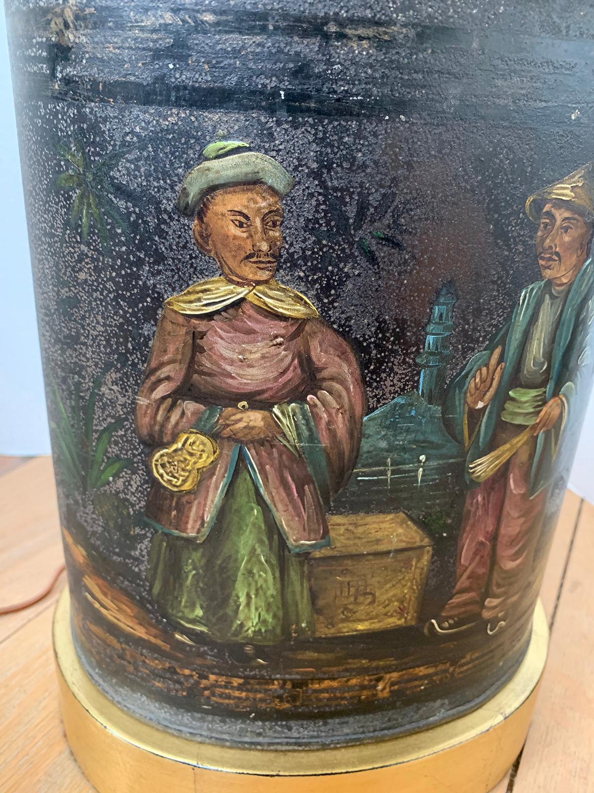 19th Century English Chinoiserie Tea Tin by Parnall and Sons Ltd of ...