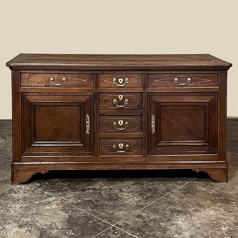 19th Century English Colonial Inlaid Sideboard ~ Linen Press For Sale ...