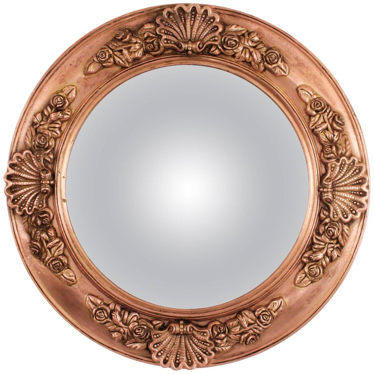 19th Century English Copper Bulls-Eye Convex Mirror For Sale at 1stDibs