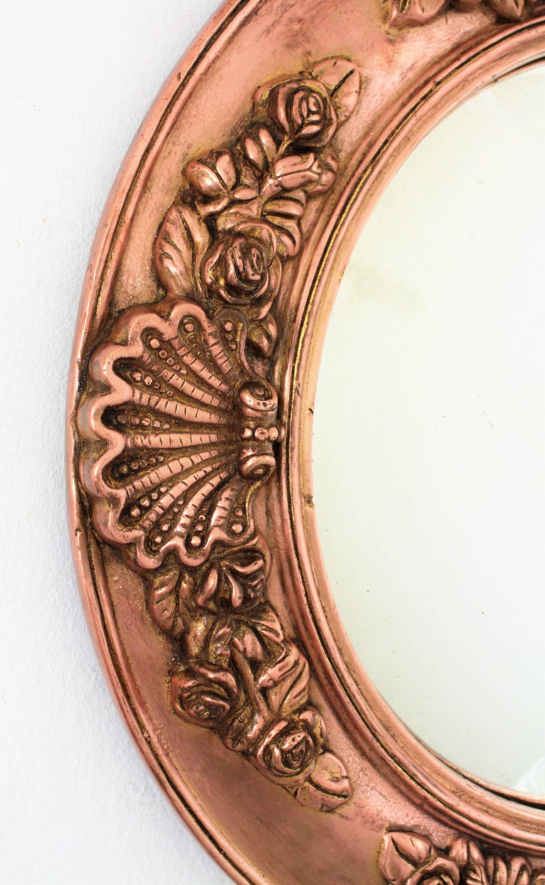 19th Century English Copper Bulls-Eye Convex Mirror For Sale at 1stDibs