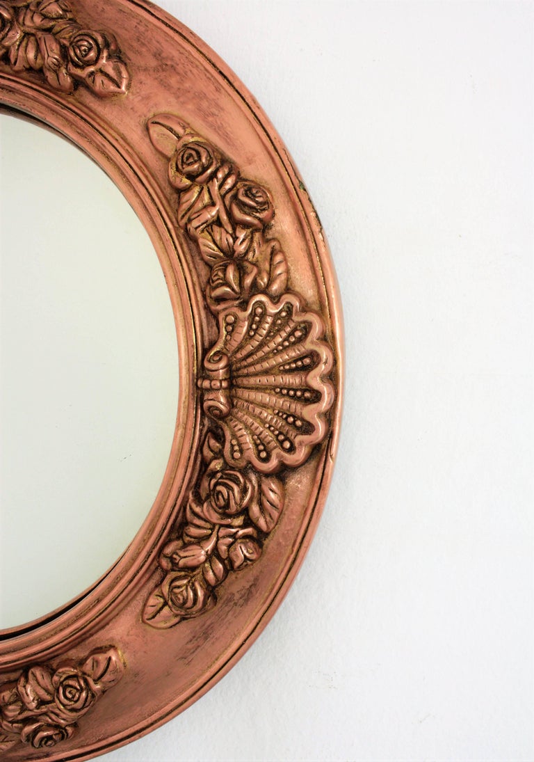 19th Century English Copper Bulls-Eye Convex Mirror For Sale at 1stDibs