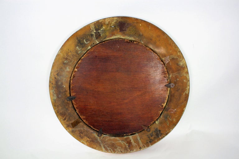 19th Century English Copper Bulls-Eye Convex Mirror For Sale at 1stDibs