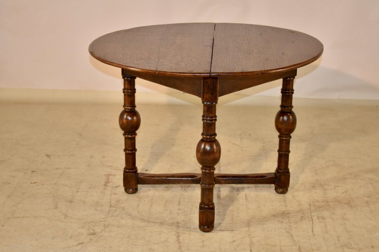 19th Century English Demi-Lune Drop-Leaf Table For Sale at 1stDibs