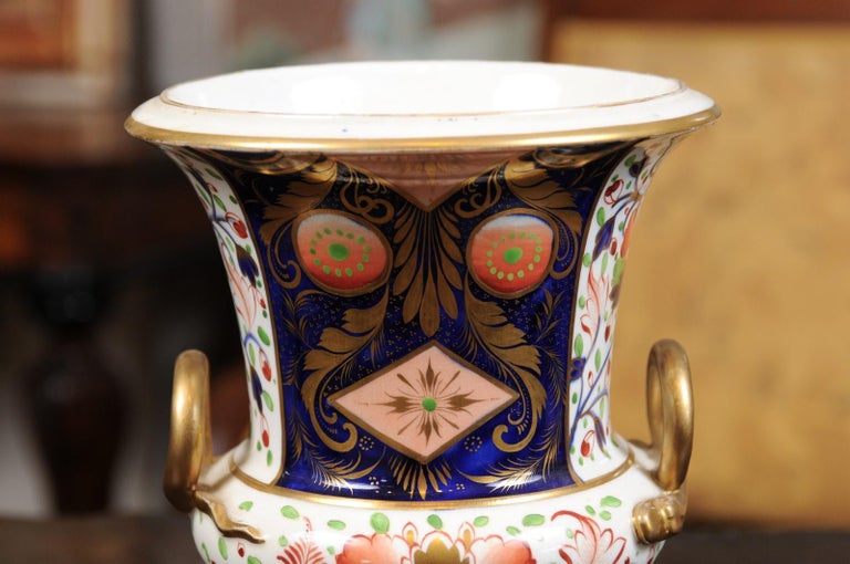 19th Century English Derby Porcelain Urn For Sale at 1stDibs