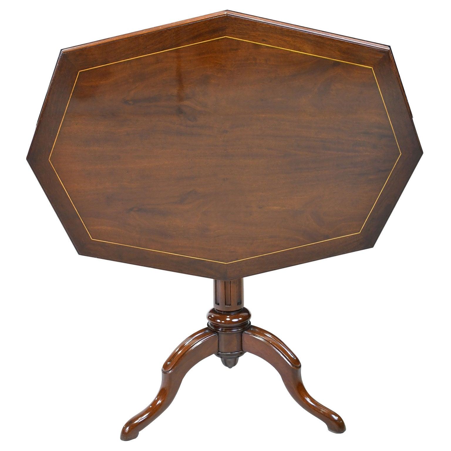 English Bamboo Octagonal-Top Table at 1stDibs