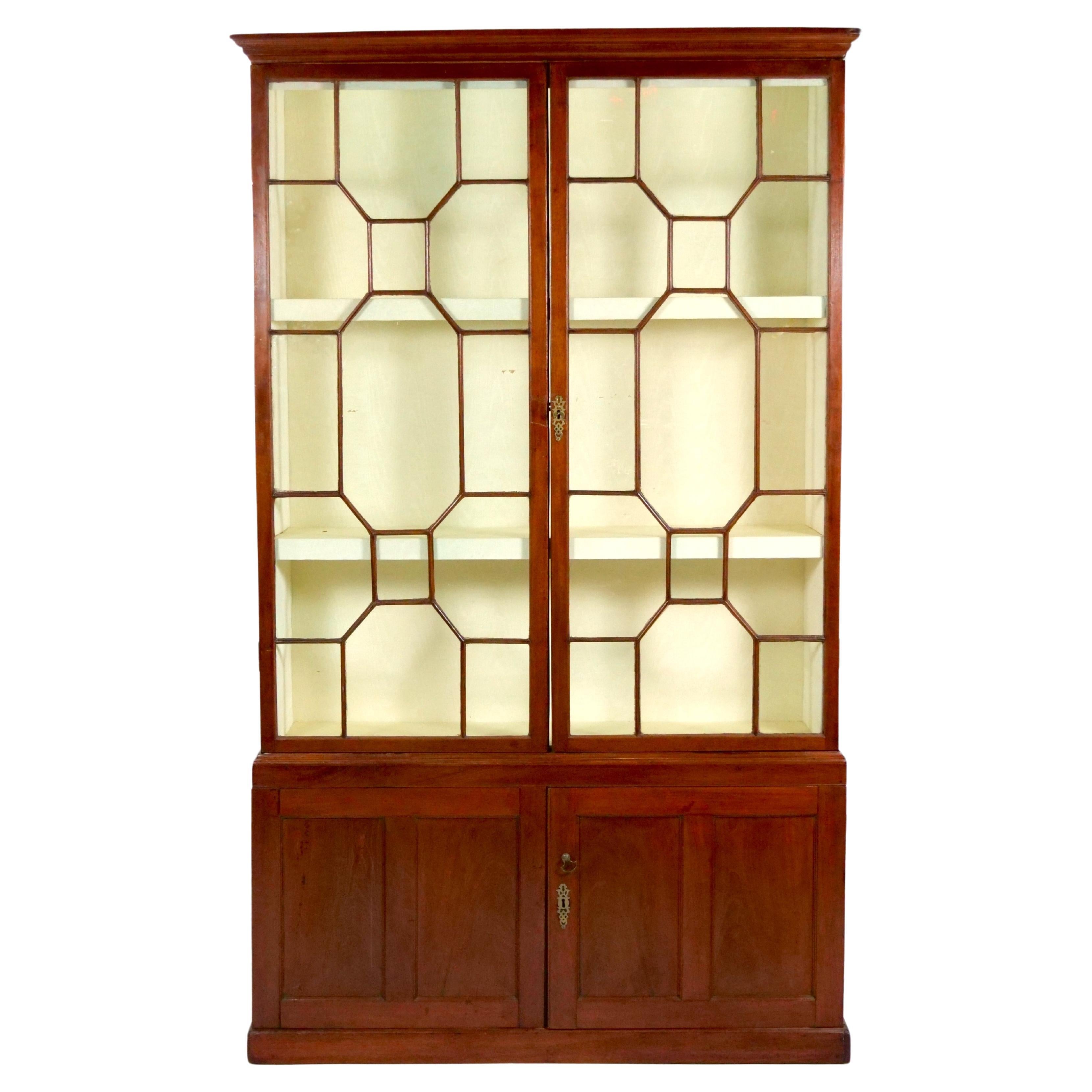 19th Century English Georgian Bookcase / Cabinet For Sale at 1stDibs