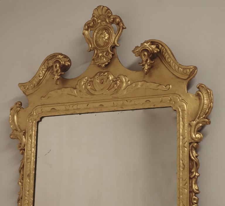 19th Century English Georgian Style Gilt Wood over Mantle Mirror For ...